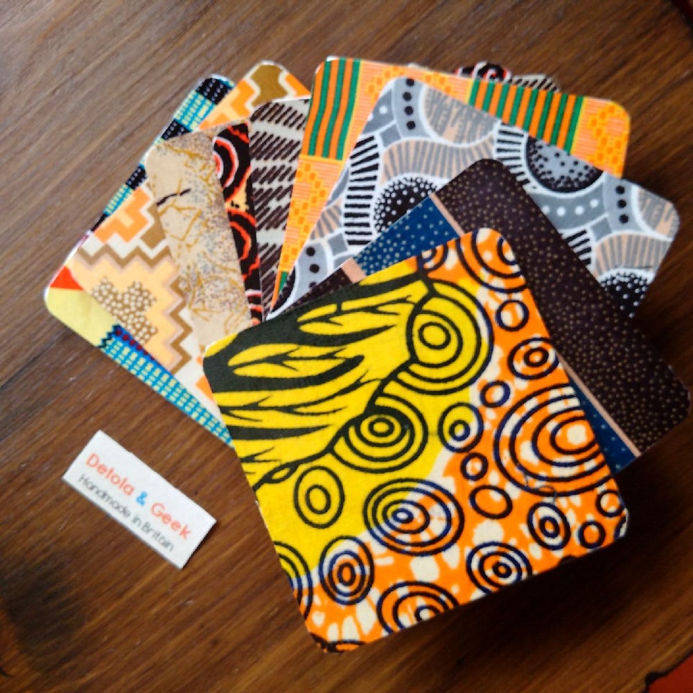 Mixed African print coasters, set of 10 – Detola and Geek